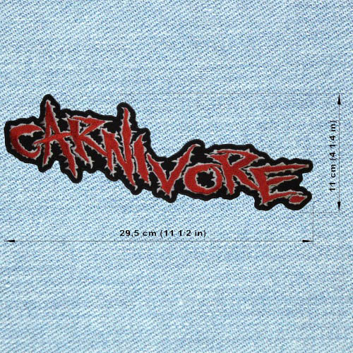 Carnivore - Big Embroidery Patch - King Of Patches