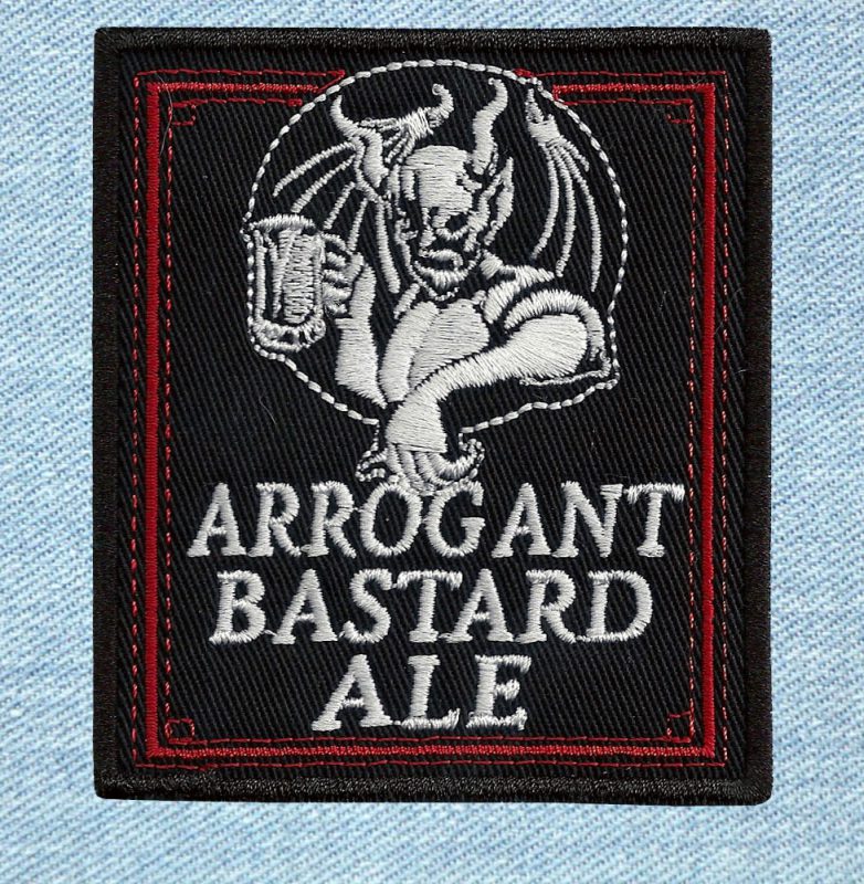 Arrogant Bastard Ale - Small Embroidery Patch - King Of Patches